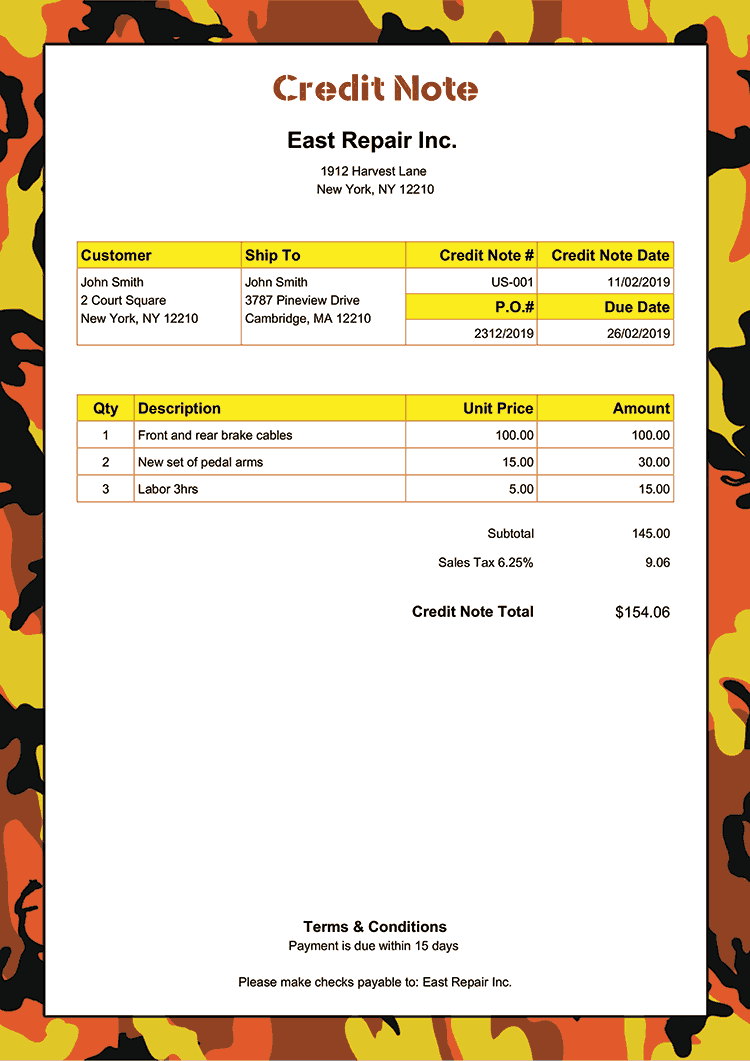 Free Credit Note Templates | Quickly Create & Send as PDF