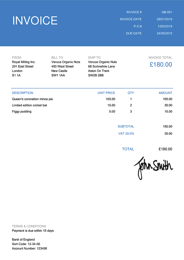 Invoice Templates | Create Free Invoices in Seconds