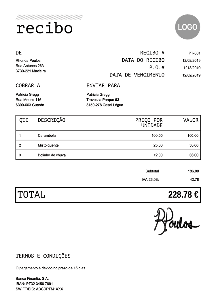 100 Modelos De Recibo Gr tis Imprima E Envie PDF Baixe Gr tis