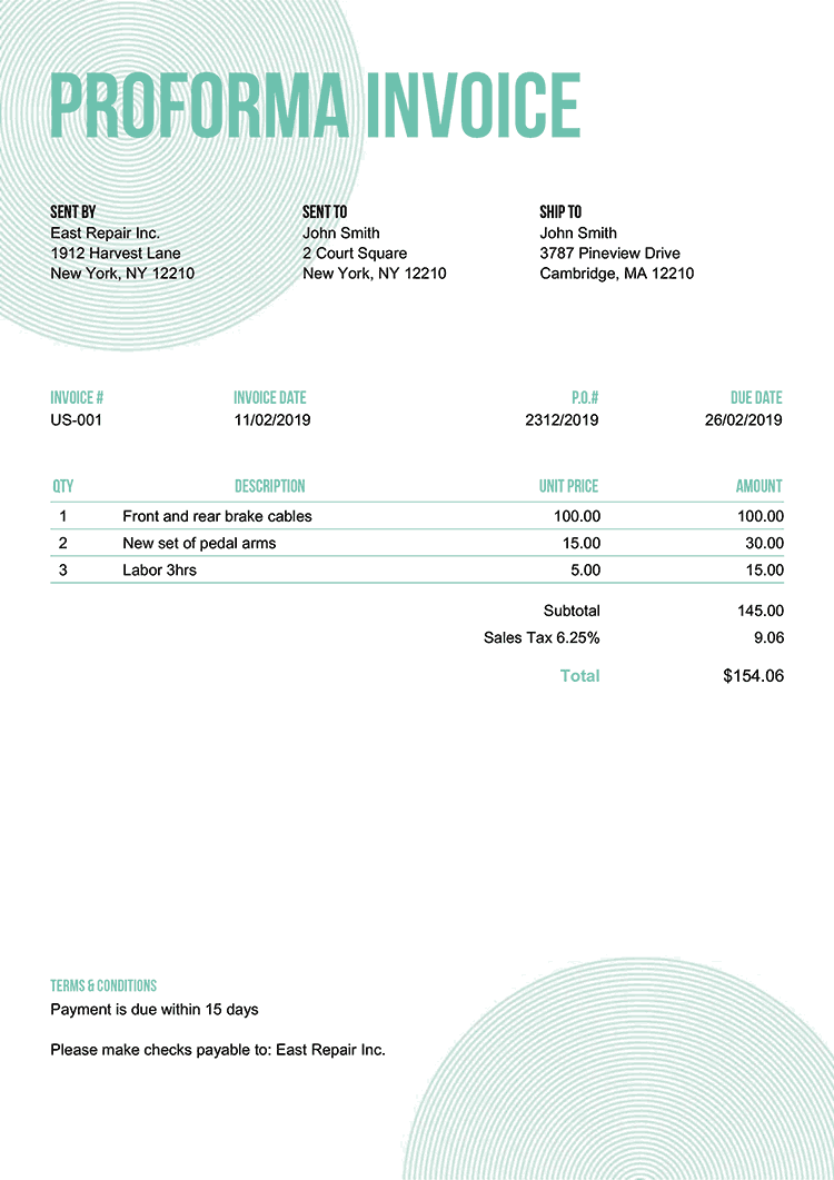 Proforma Invoice Templates | Quickly Create & Send Proformas