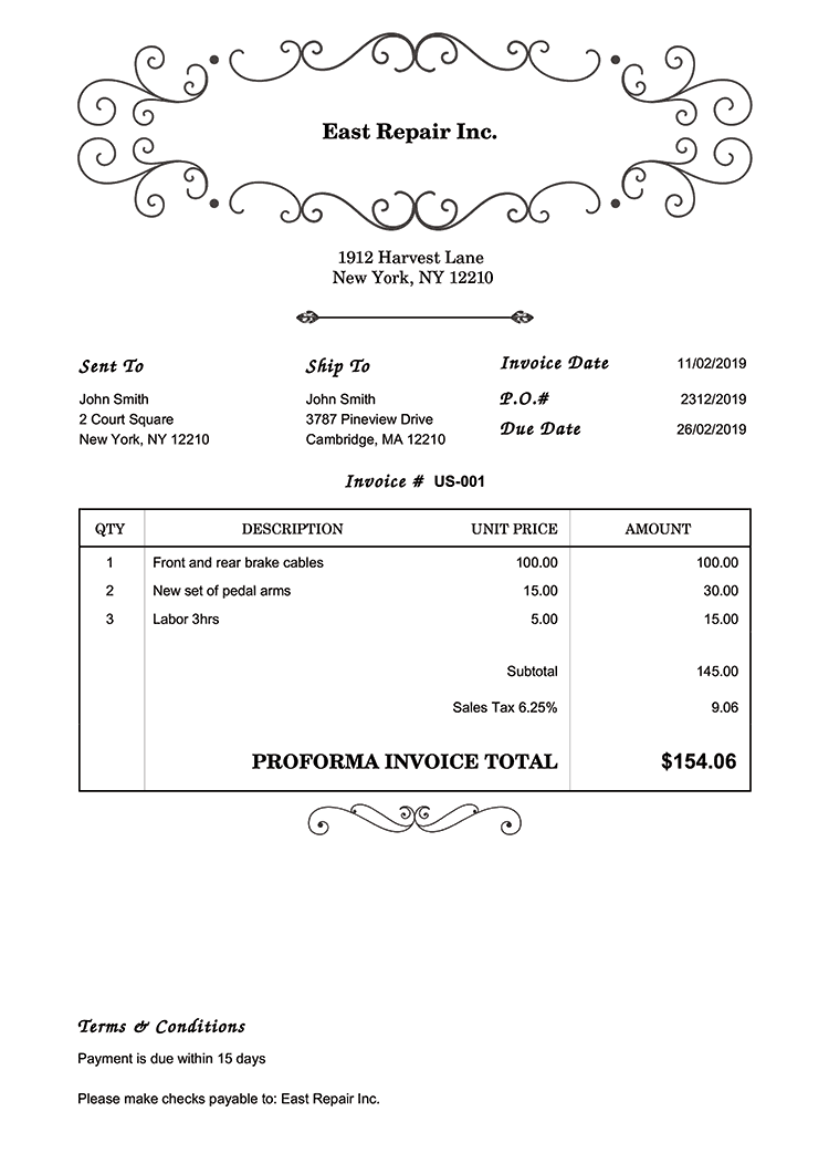 Proforma Invoice Templates | Quickly Create & Send Proformas