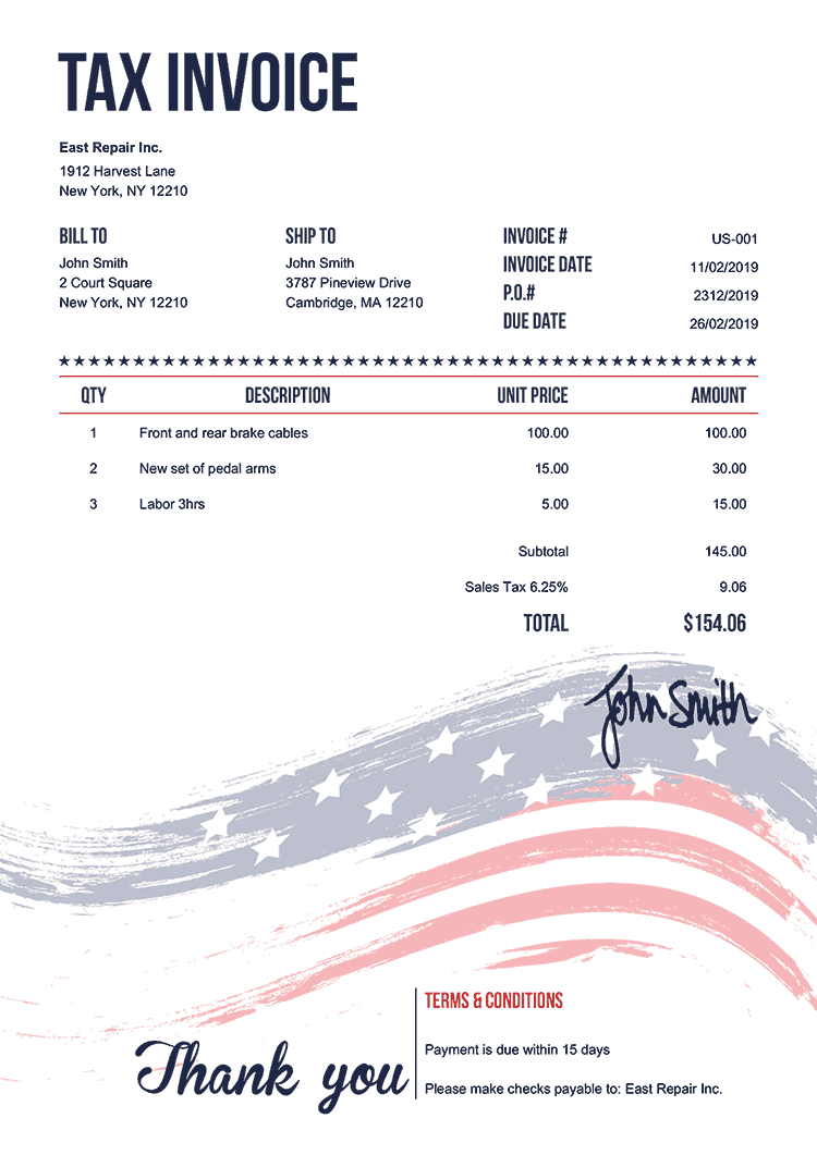Tax Invoice Templates Quickly Create Free Tax Invoices